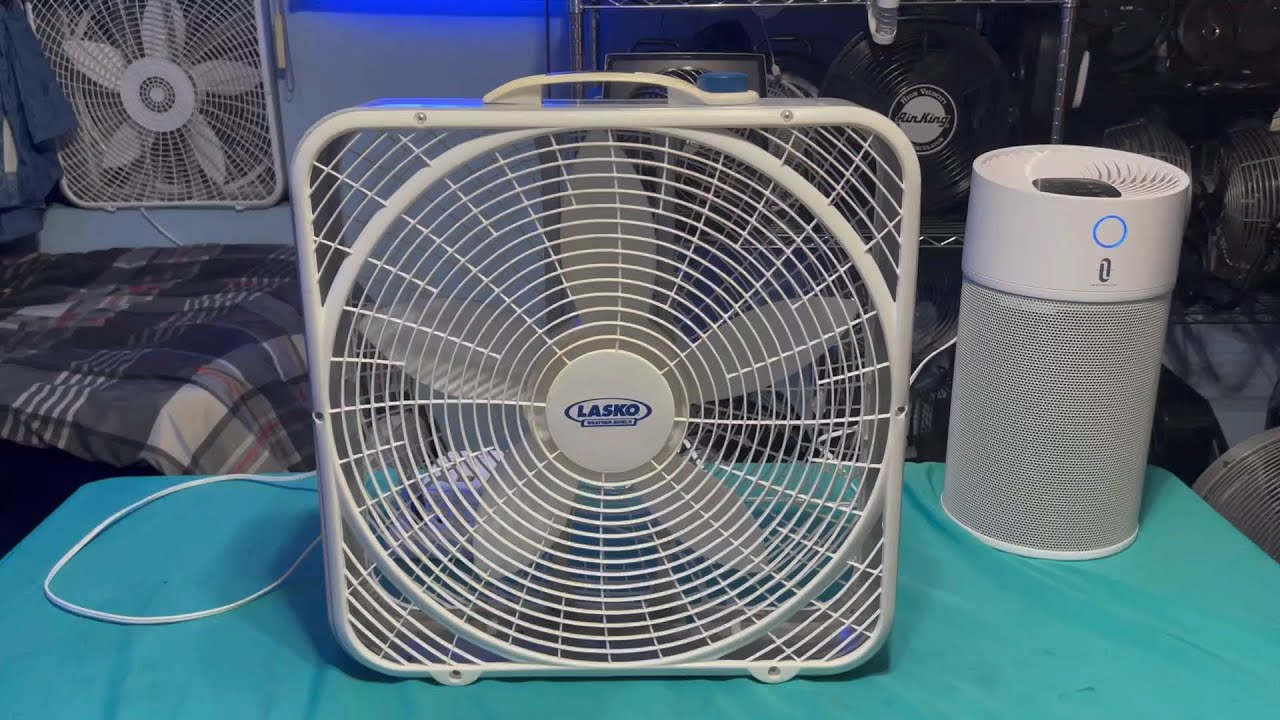 20” Lasko Weather Shield Box Fan - YouTube