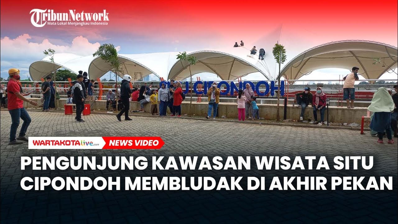Pengunjung Kawasan Wisata Situ Cipondoh Membludak di Akhir Pekan ...