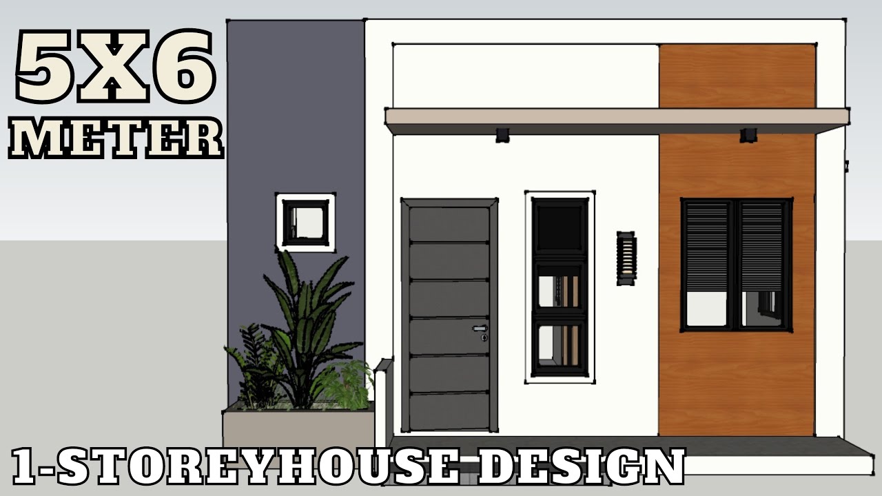 5x6 Meters Small House Design - YouTube
