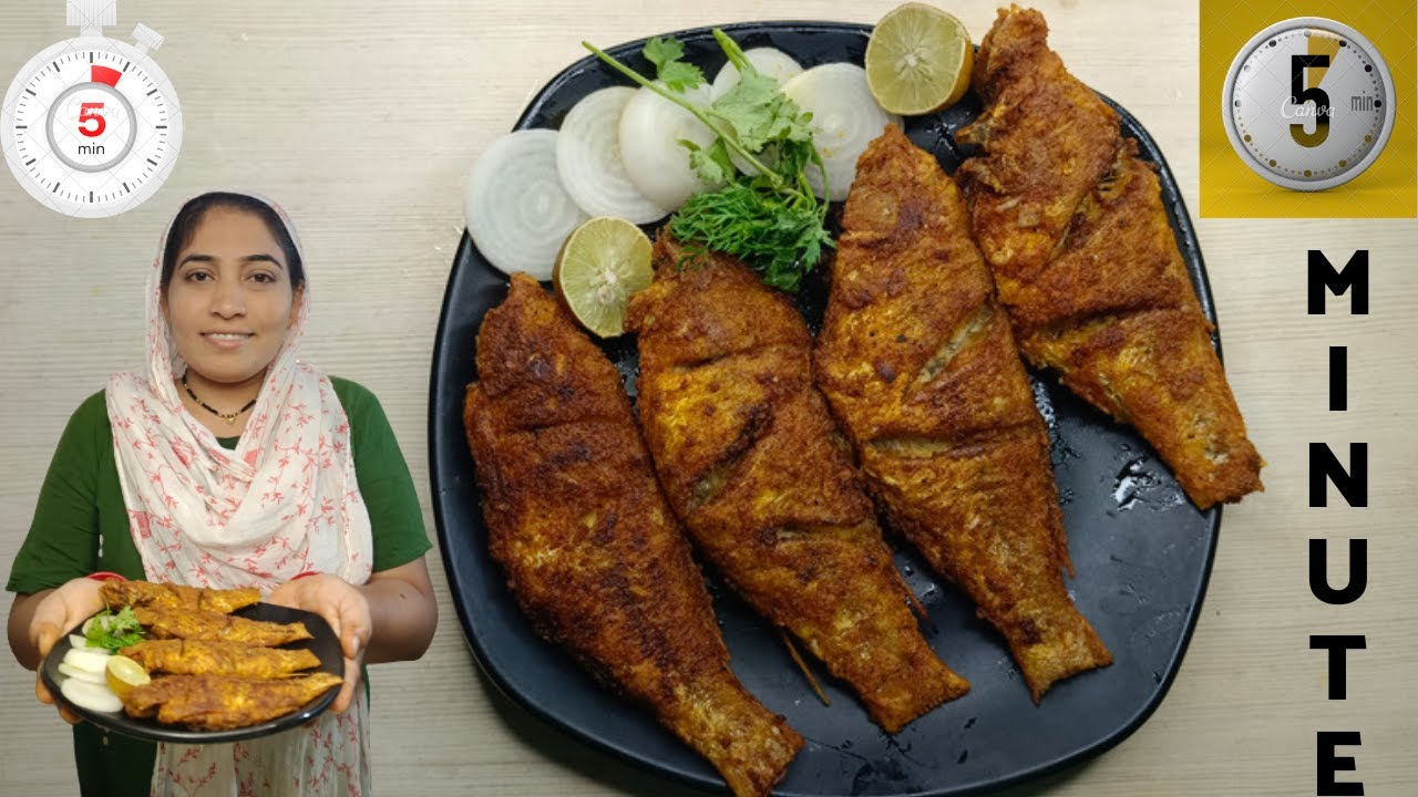 5 Minute me Fish Fry Recipe||Hindi & Urdu||Raja Rani Fish Recipe ...