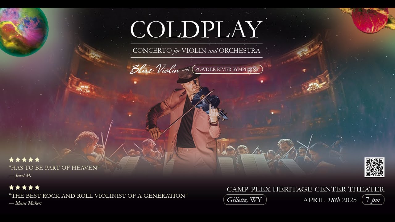 World Premiere: Coldplay Violin Concerto: Blue Violin & Powder River ...