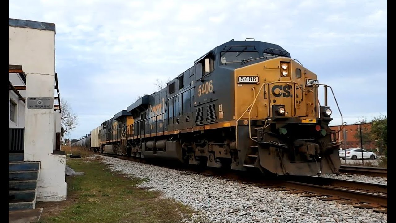 CSX B631 Ethanol Train at Plant City, Florida - YouTube
