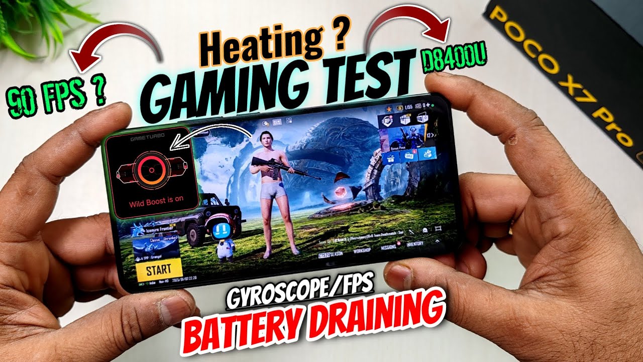 POCO X7 Pro PUBG (BGMI) Gaming, Gyroscope, FPS & Heating Test | Best ...