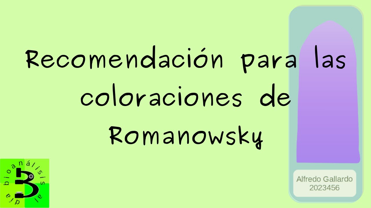 🟪Recomendación para las coloraciones de Romanowsky - YouTube
