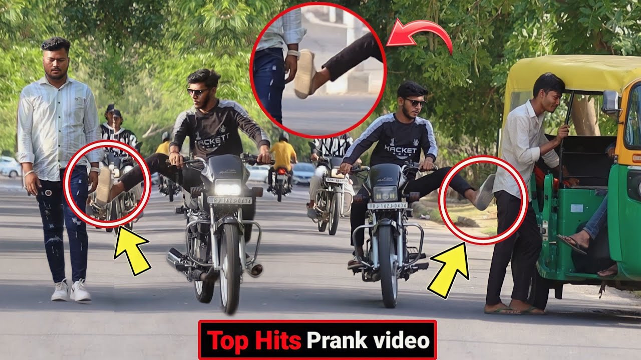 Hit and Run Prank On Bike || 12Mill prank | - YouTube