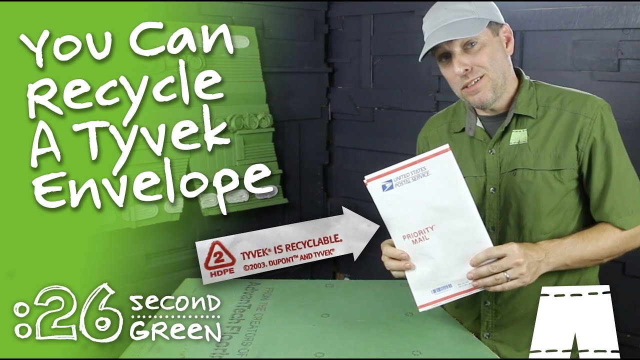 How To Recycle A Tyvek Envelope | 26 Second Green - YouTube