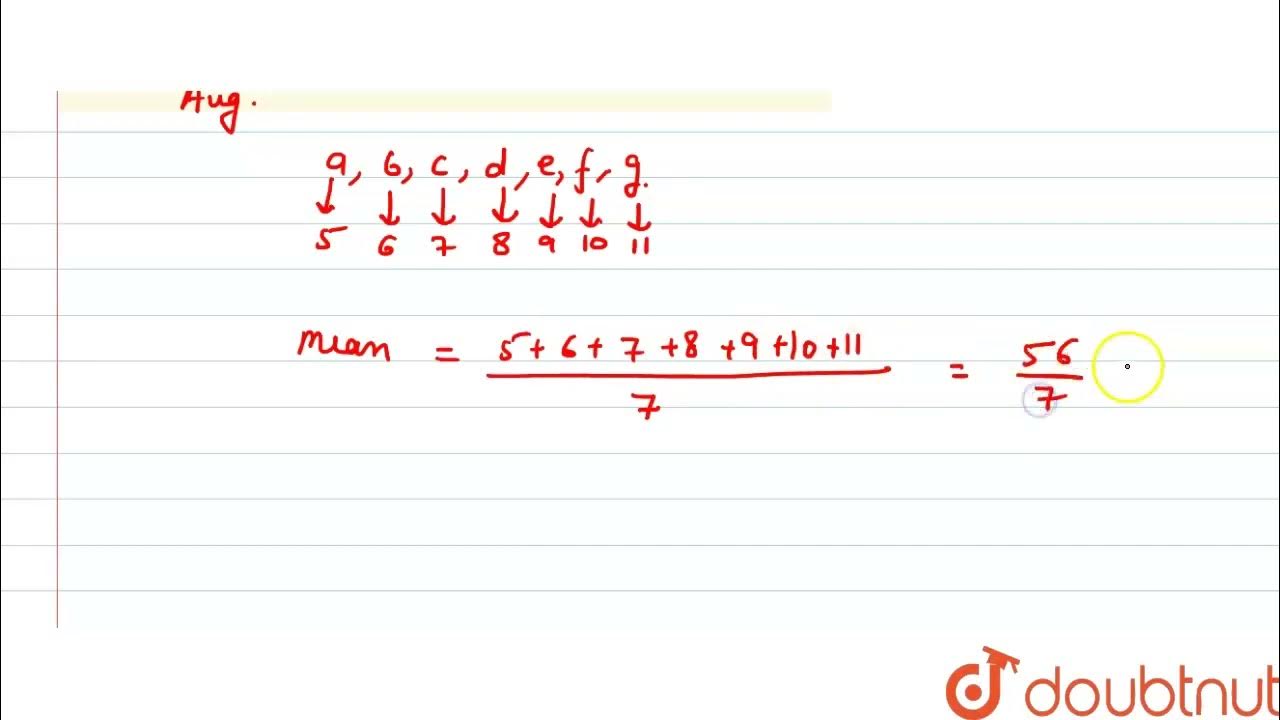 The mean of a data is defined as............ | CLASS 7 | DATA HANDLING | MATHS | Doubtnut - YouTube