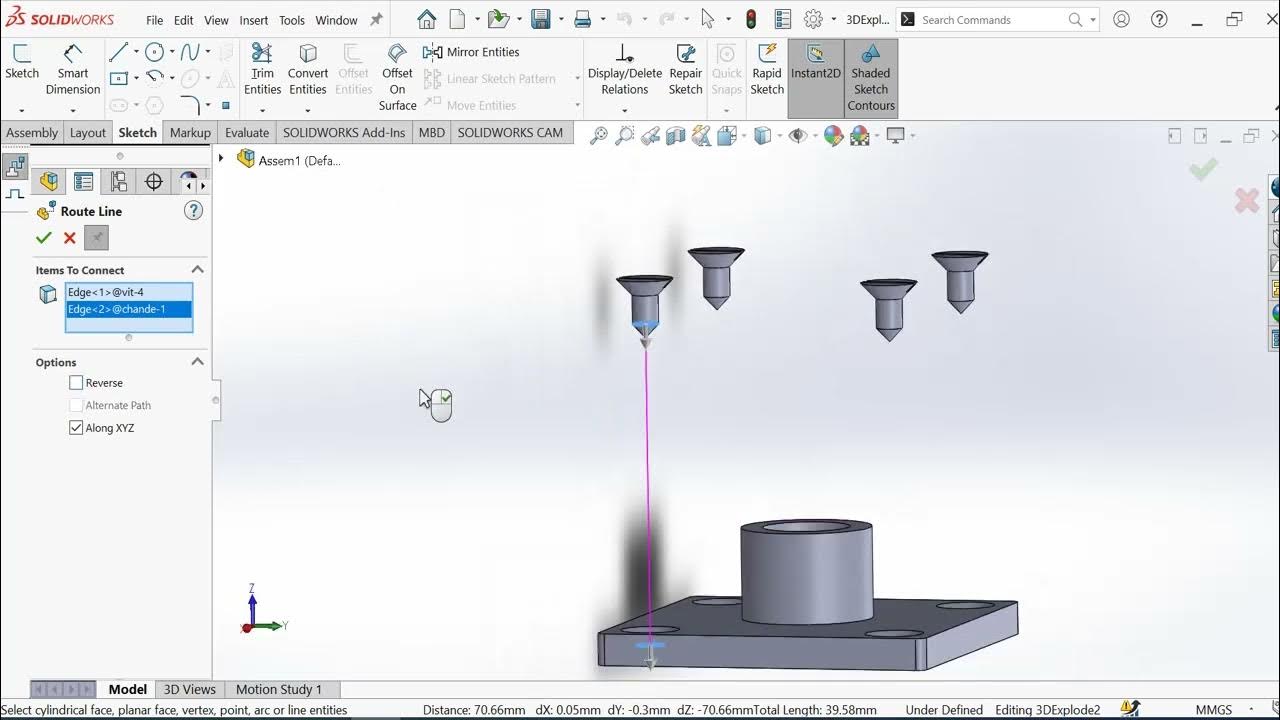 Hướng dẫn Explode line sketch Solidworks - YouTube