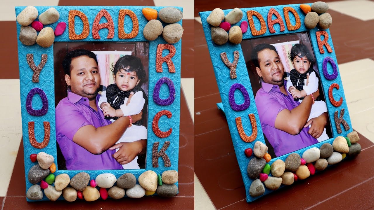 DIY Photo Frame for Dad/Dad You Rock Photo Frame/Perfect Gift for ...