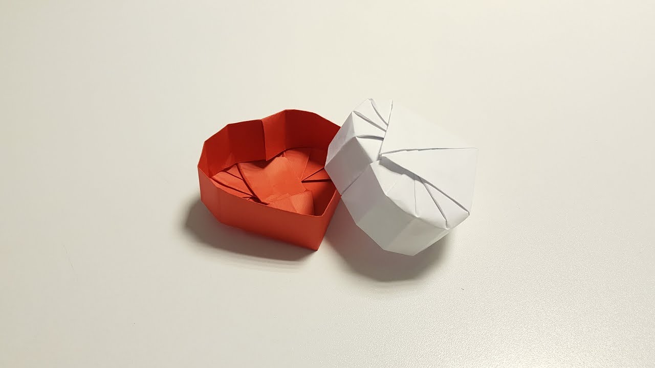 Origami Kalp Kutu (Heart Box) - YouTube
