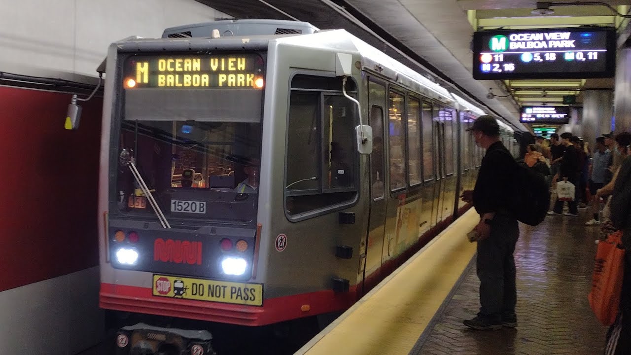 SF MUNI: 1999 Breda LRV3 #1520 on M Ocean View - YouTube