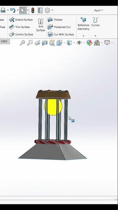 TABLE LAMP DESIGN IN SOLIDWORK. FULL TUTORIAL ON MY YouTube channel 👇 #design #solidworks #viral ...