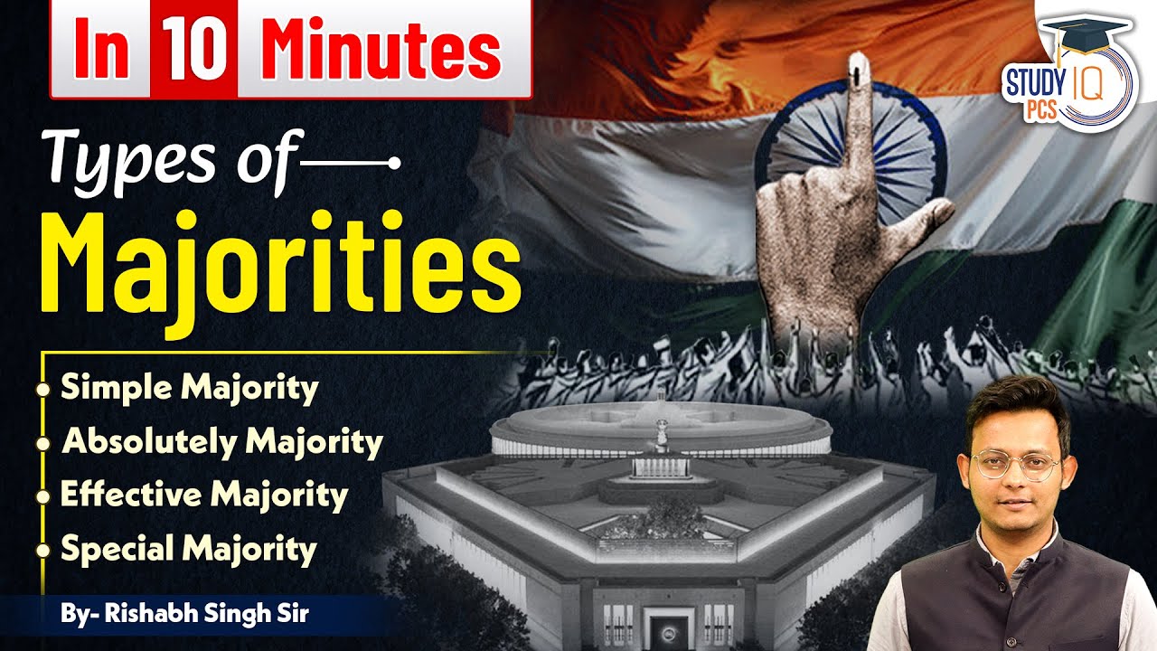 Types of Majorities In 10 Minutes | Polity | Rishabh Singh | StudyIQ ...