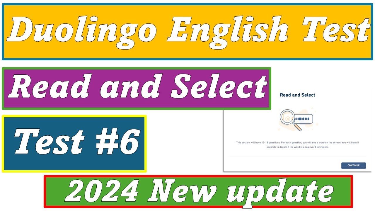 (2024 New update) Read & Select - Practice set #6 - Duolingo English ...
