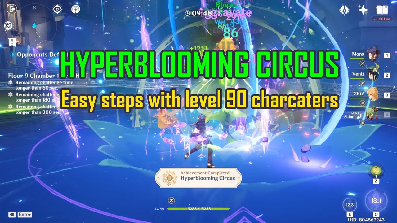 Hyperblooming Circus Achievement (Quick 6-10 retries) | Genshin impact ...