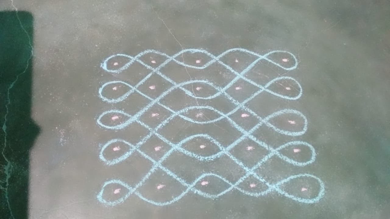 Tamil Rangoli kolam in Easy method 5*5||எலிமையான கோலங்கள்||EP-24 - YouTube