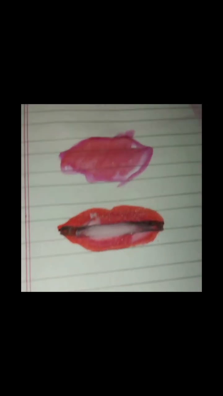 juicy lips or ugly lips😭my drawing is very bad meanwhile my friend's ...