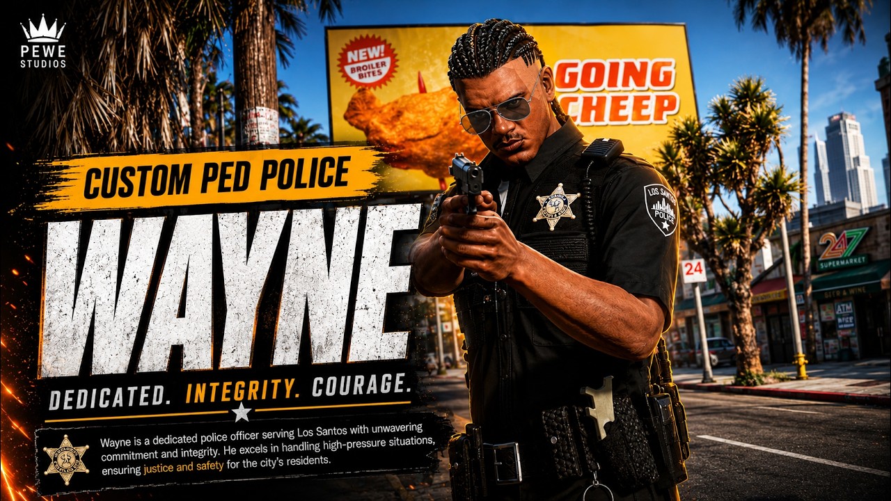 Wayne Police Officer [ADD ON CUSTOM PED FIVEM] - Pewe Peds Studios ...