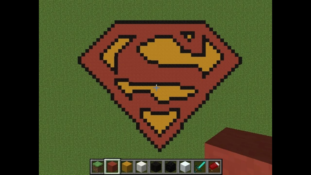 Superman Logo - Minecraft Pixel Art Creative Builds #12 (Ultraviolence ...