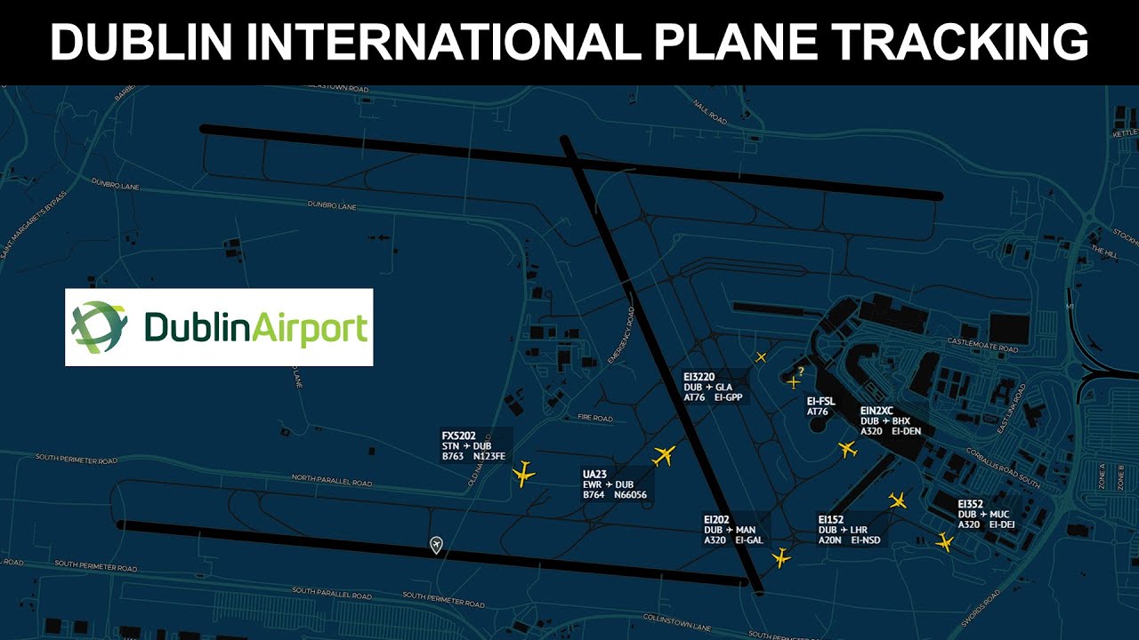 DUB | DUBLIN INTERNATIONAL AIRPORT | LIVE PLANE TRACKING | LIVE TOWER ...