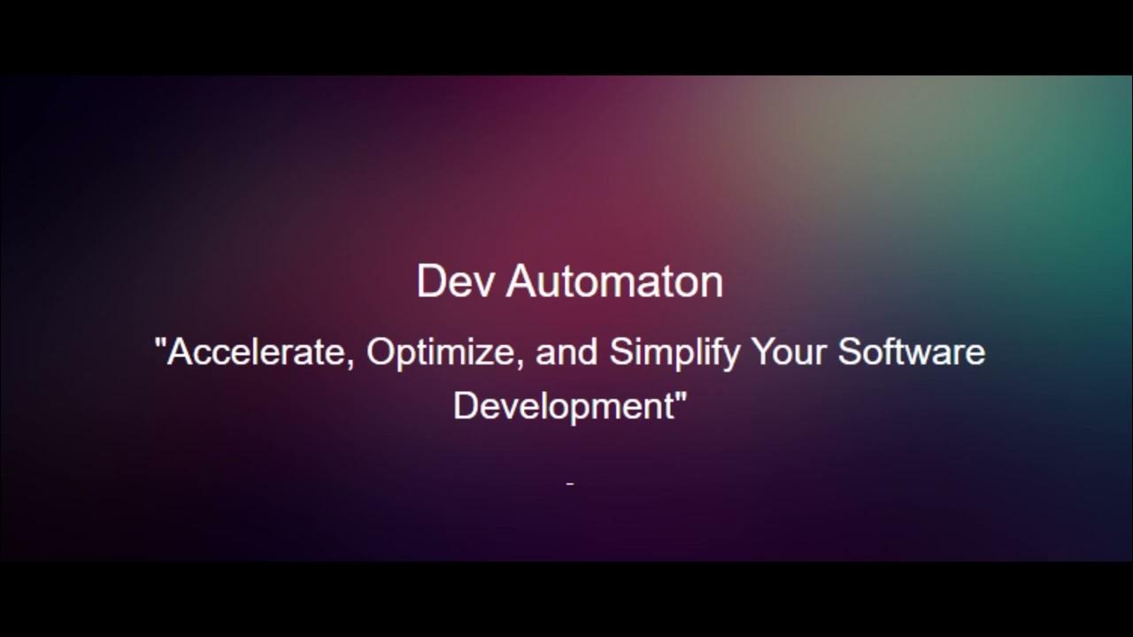 Dev automaton - YouTube