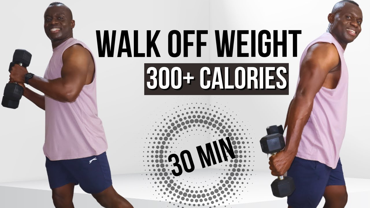 30 Minute Walk & Tone with BIG Dumbbell To Walk off Weight Fast 🔥 Best ...