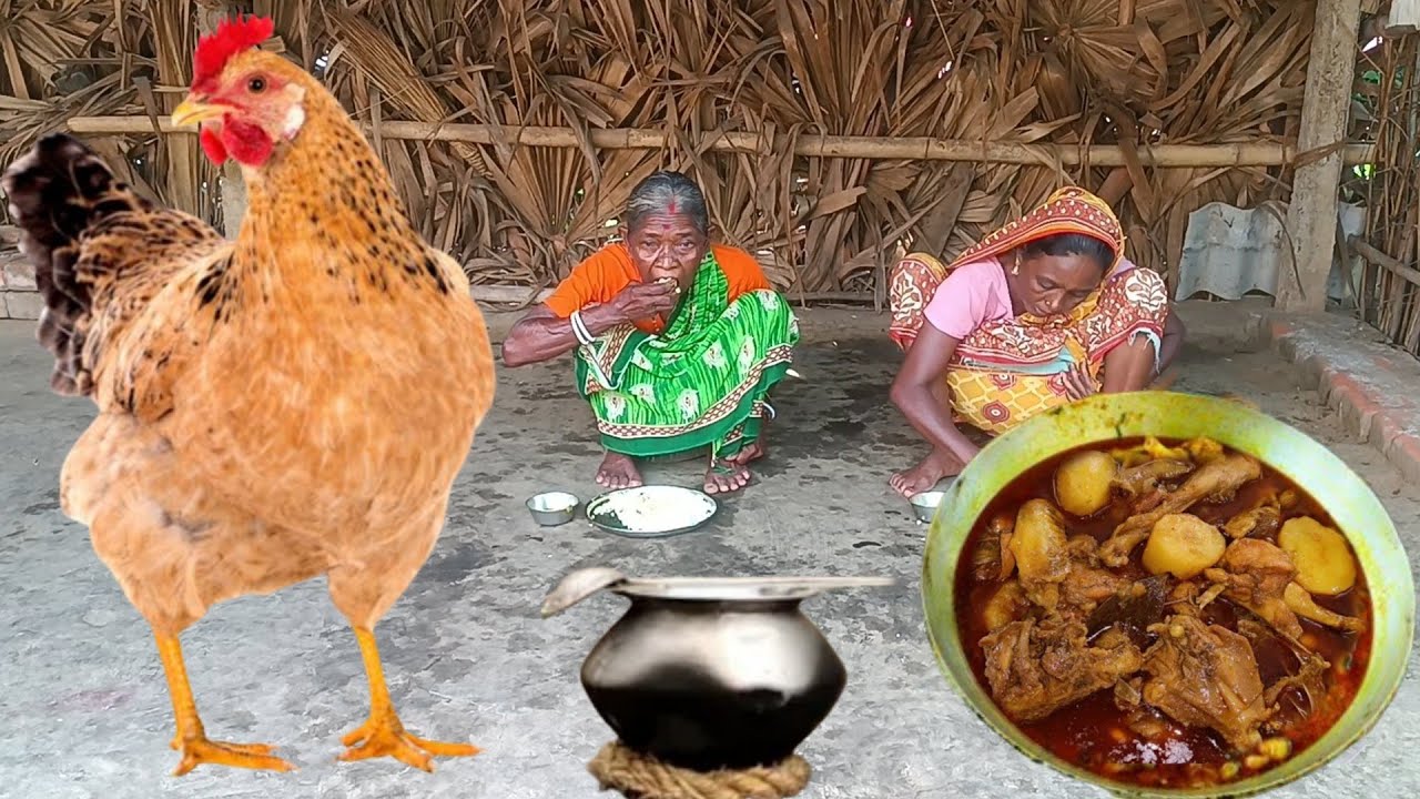 village Famous COUNTRY CHICKEN Curry recipe cooking by our Grandma and ...