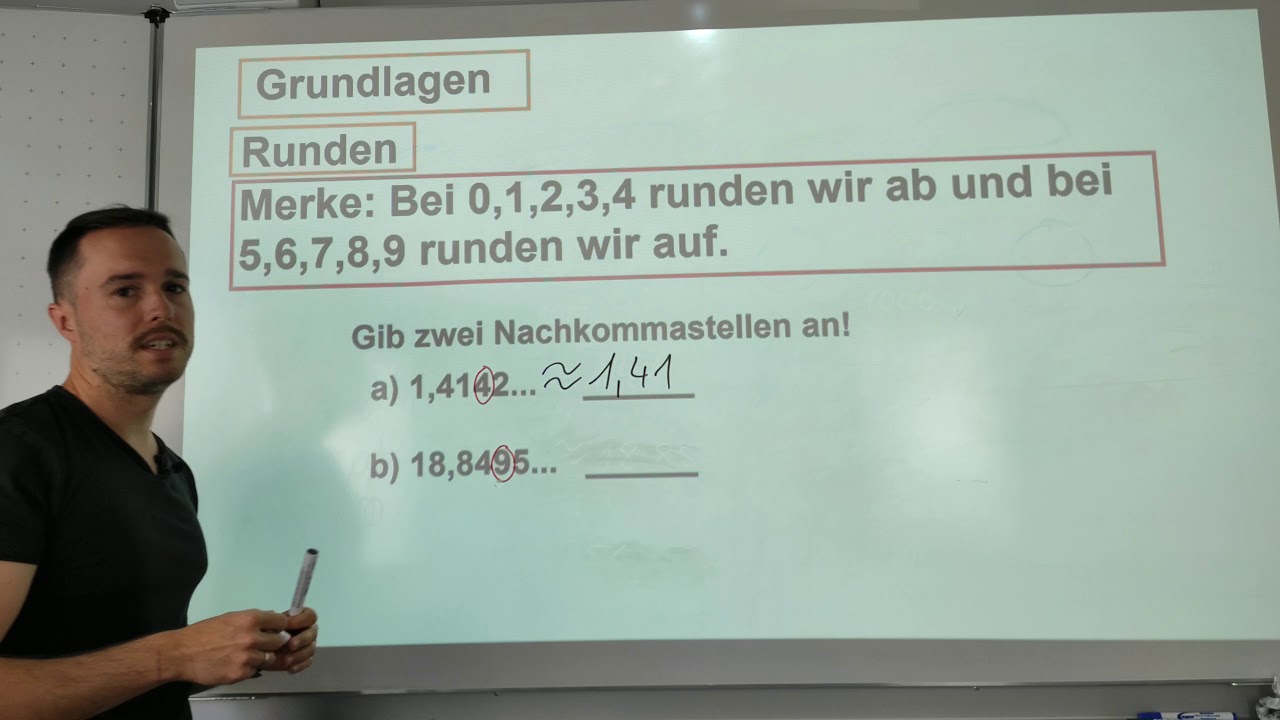 Grundlagen Mathematik - Runden - Abrunden und Aufrunden - einfache ...