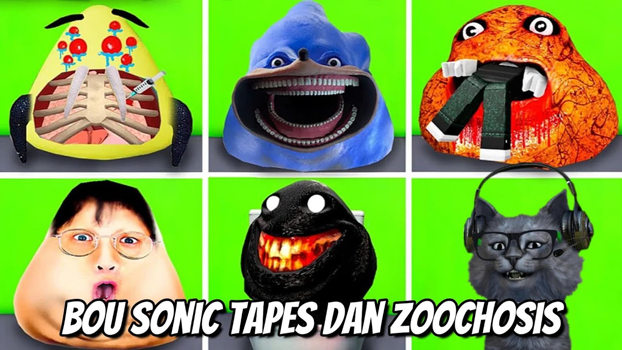 Bou Berubah Jadi Shin Sonic Tapes Dan Zoochosis - Pou Morphs (Roblox ...