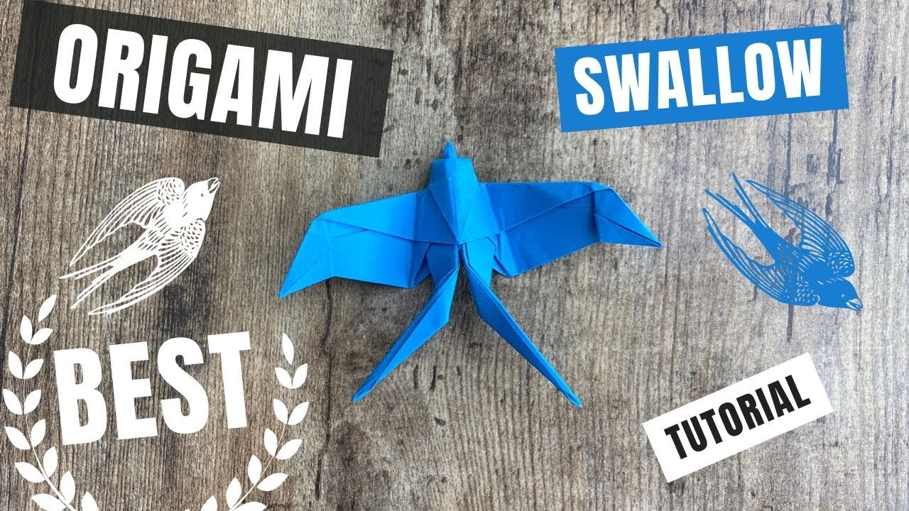 EASY PAPER BIRD SWALLOW ORIGAMI TUTORIAL | DIY ORIGAMI SWALLOW GRACEFUL ...