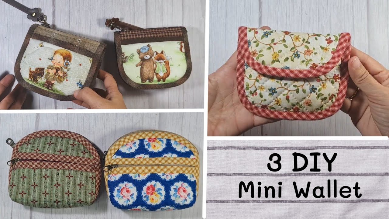 3 DIY Mini Wallet | Bag Tutorial - YouTube