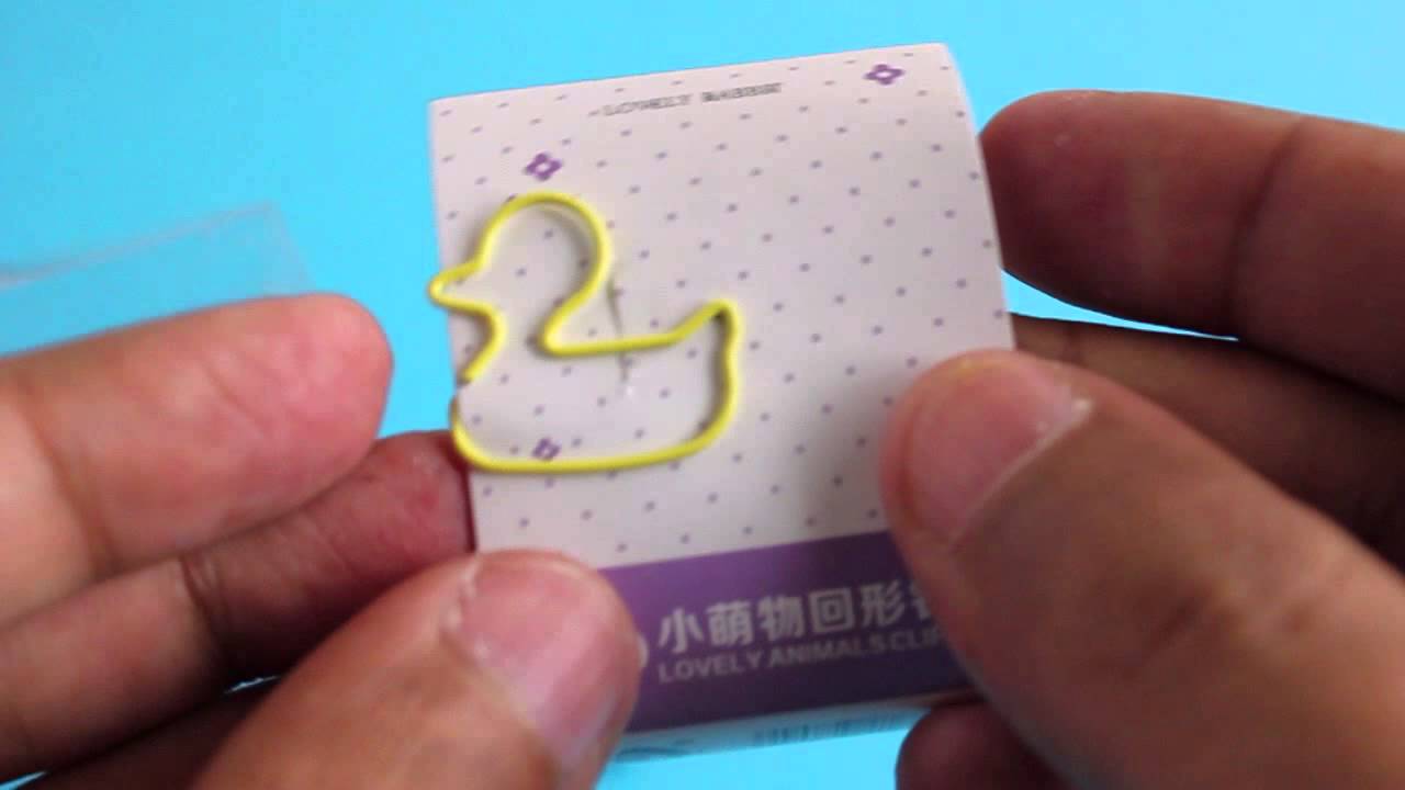 Lovely Animal Paper Clips - YouTube