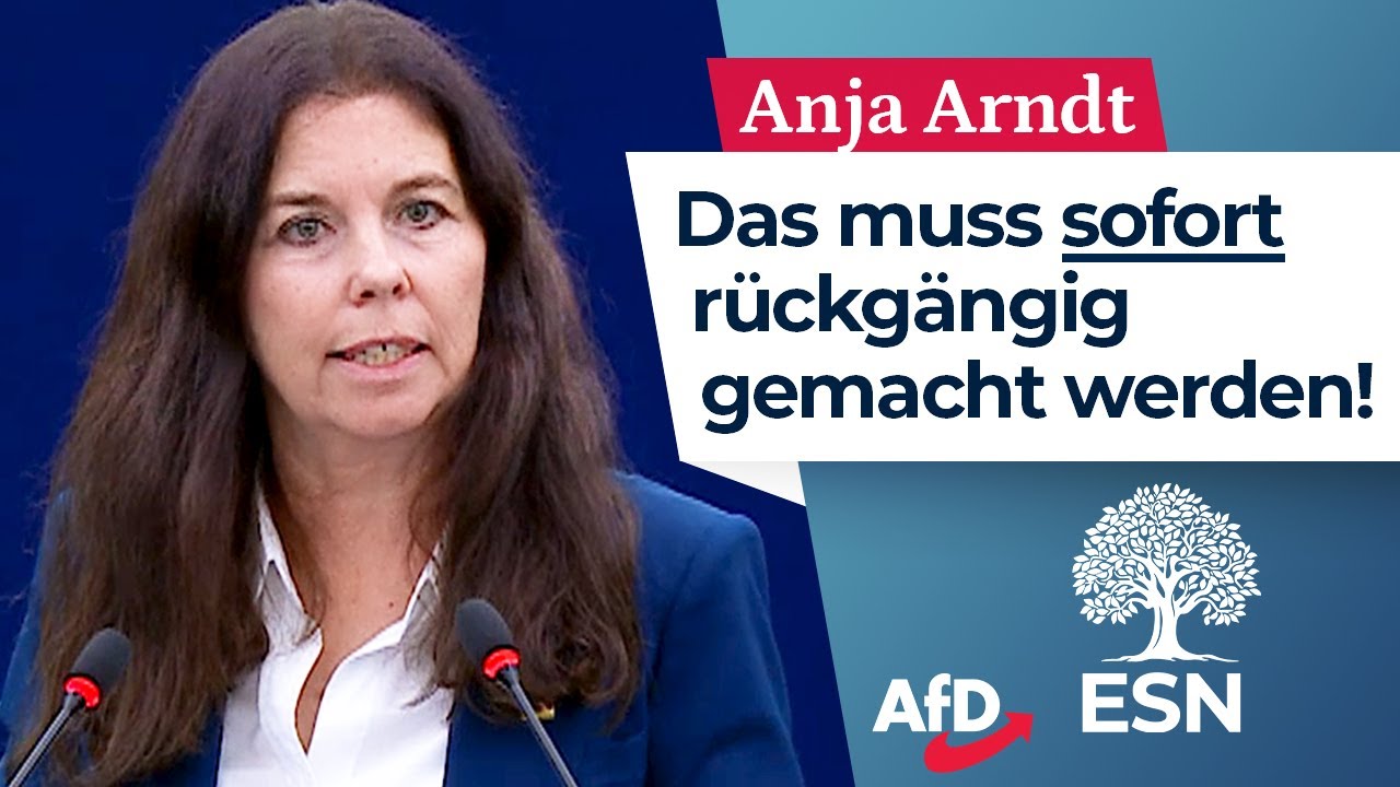 Das muss sofort rückgängig gemacht werden! – Anja Arndt (AfD) - YouTube