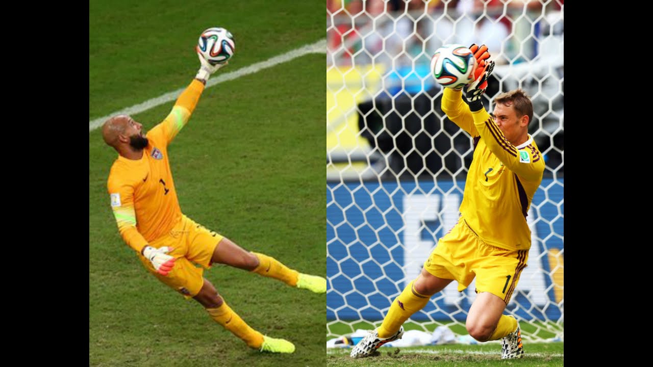 Tim Howard VS Manuel Neuer Nike VS Adidas World Cup Saves - YouTube