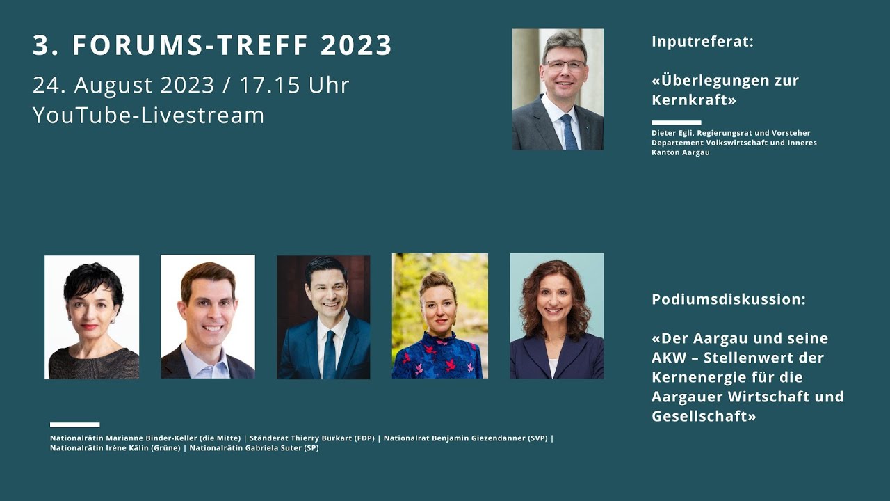 3. Forums-Treff 2023 «Der Aargau und seine AKW » - YouTube