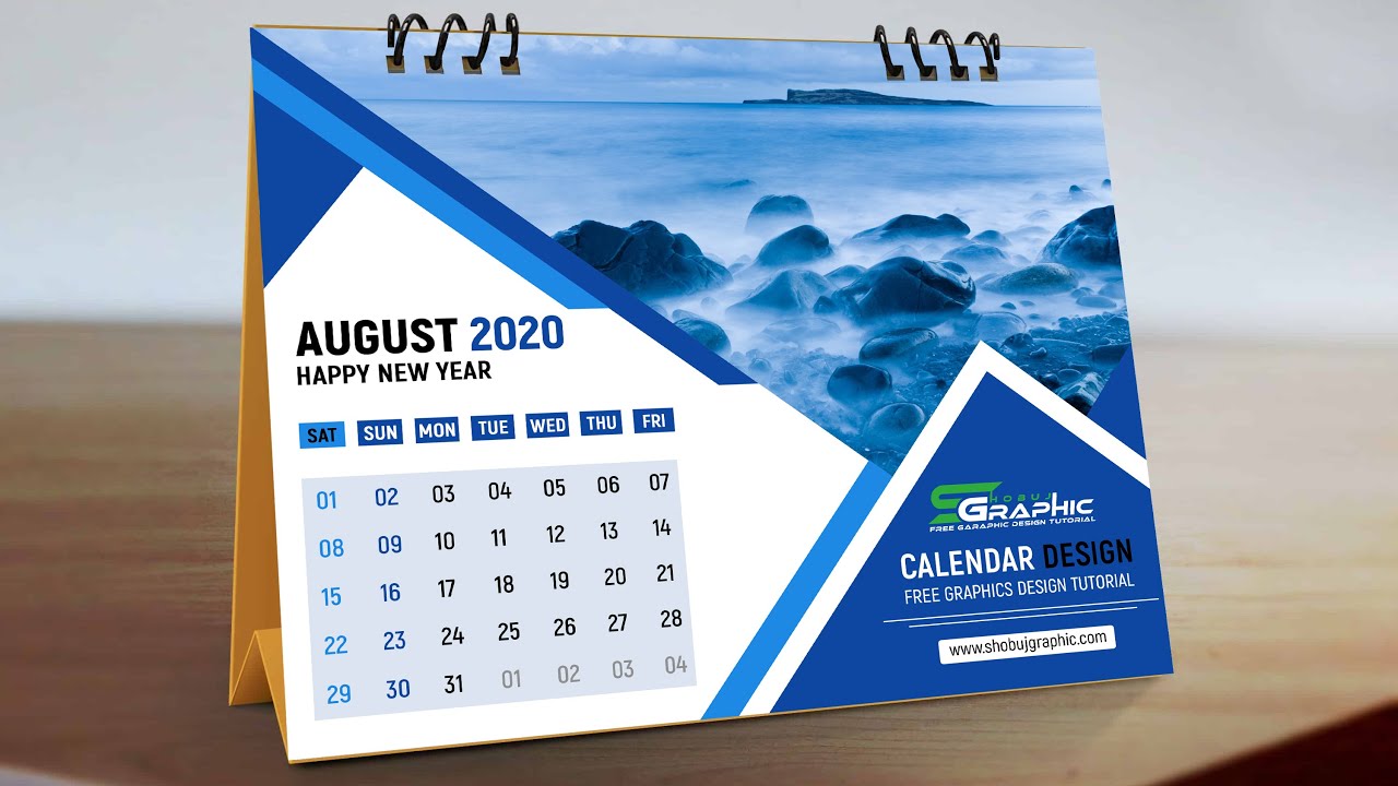 Professional Desk Calendar Design | Photoshop cc Tutorial - YouTube