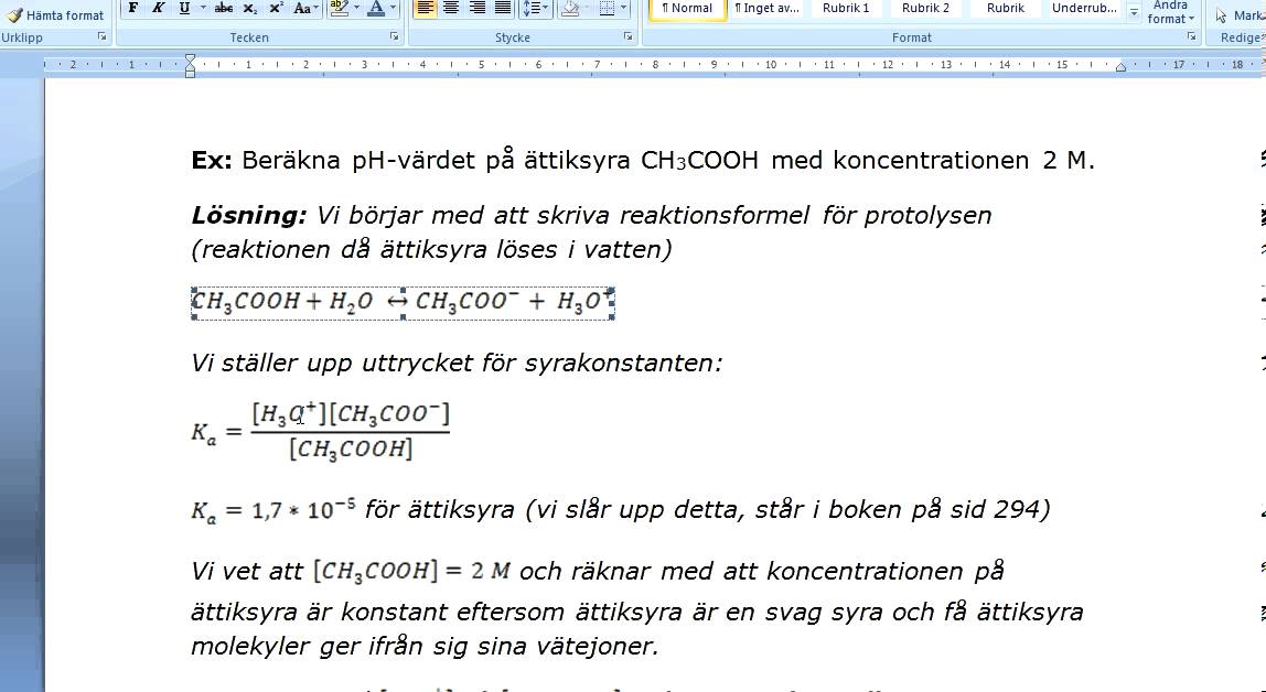 Ke 2 pH för svaga syror - YouTube