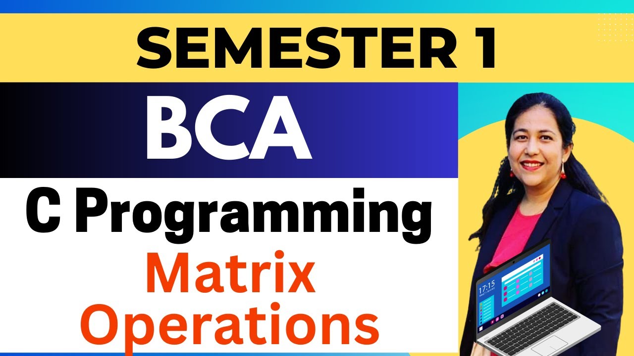 L 39 2 D Arrays Matrices In C Programming Learn C Language From 3539
