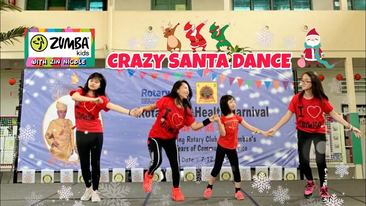 CRAZY SANTA DANCE cover | ZUMBA KIDS | ZIN NICOLE - YouTube