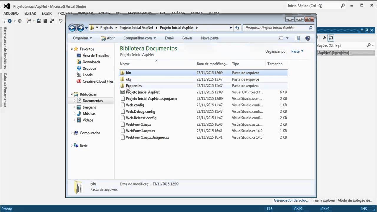 Curso de ASP.NET - Aula 13 - Salvando e Abrindo o projeto - YouTube