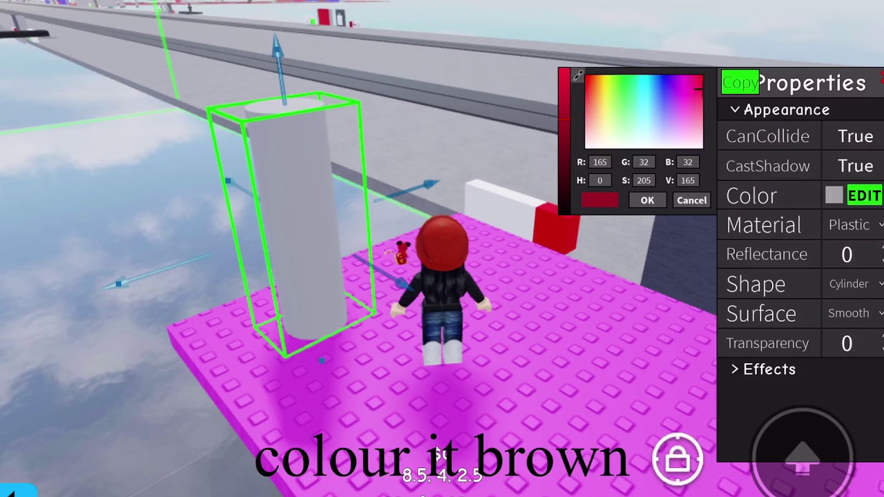 How to make a cherry blossom tree in obby creator - YouTube