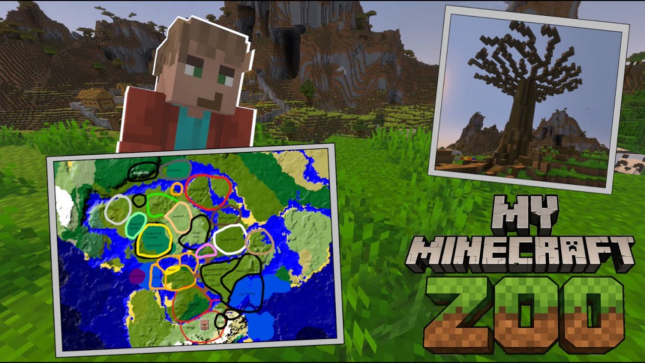 My Minecraft Zoo [6] - Zoo Plans and a GIANT tree! - YouTube