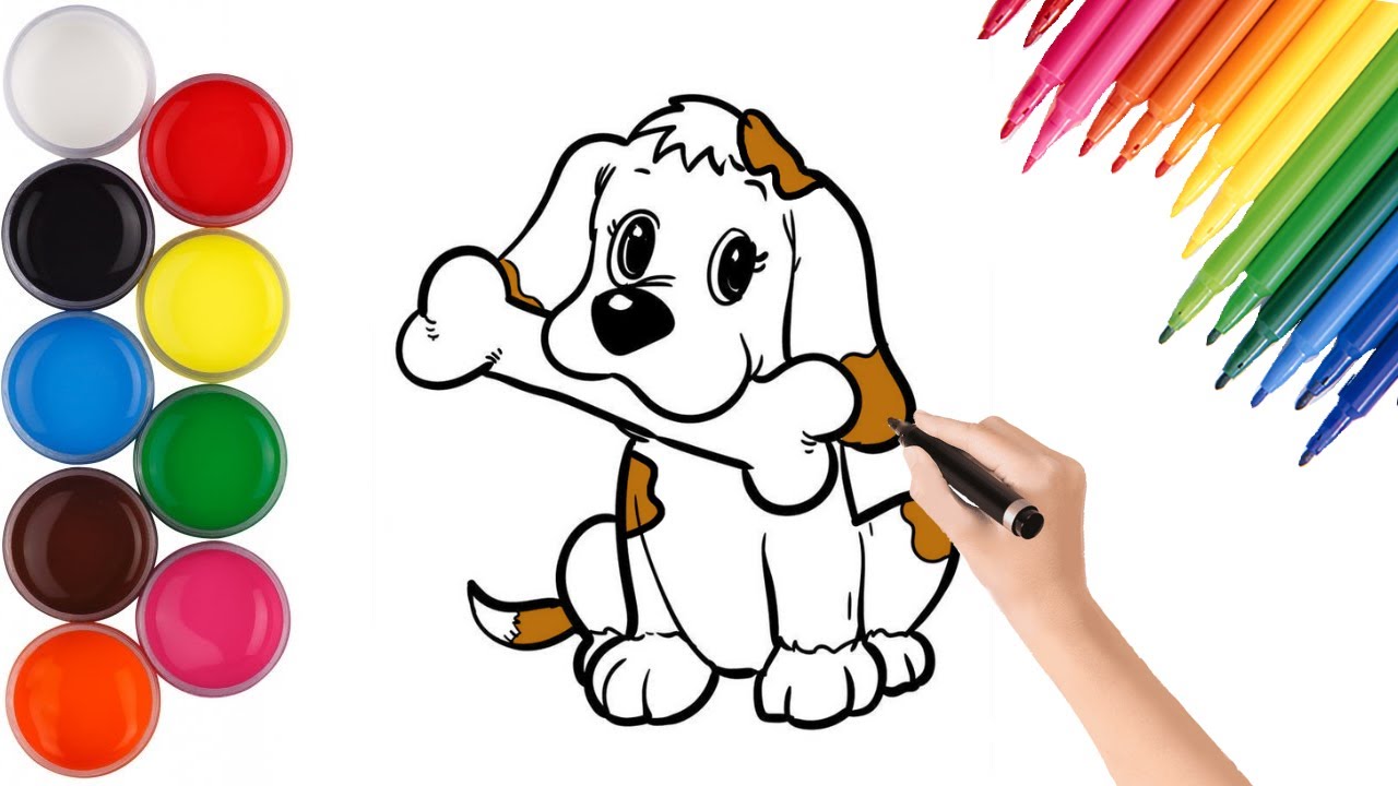 How To Draw A Dog Step By Step | Dog Drawing Easy | Puppy dog drawing ...