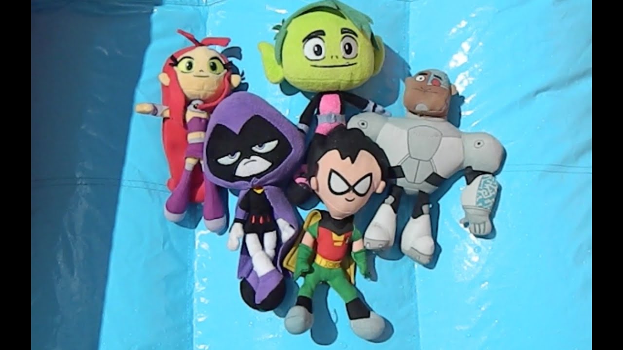 TTG Teen Titans Go! Raven, Robin, Starfire, Beast Boy, Cyborg on a ...