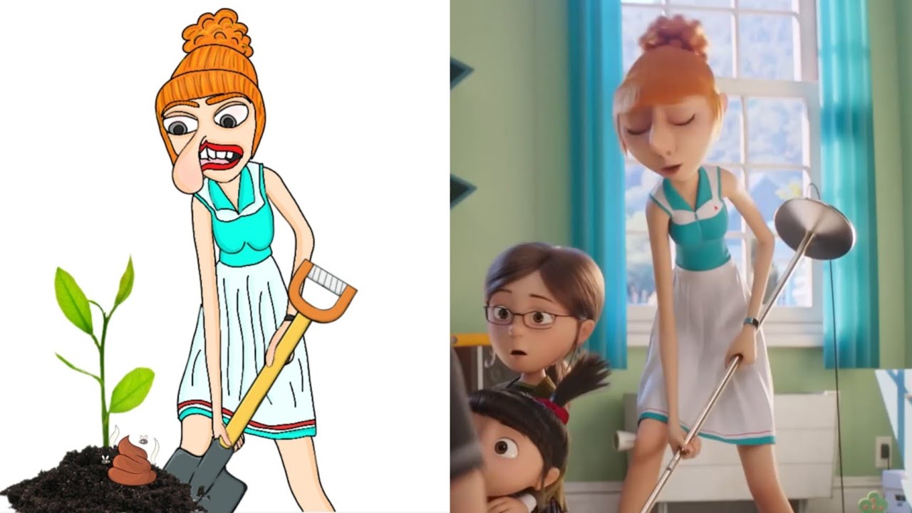 Despicable Me 4 🤣 Funny Drawing Meme | Gru Defeats Maxine Le Mal ( Full ...