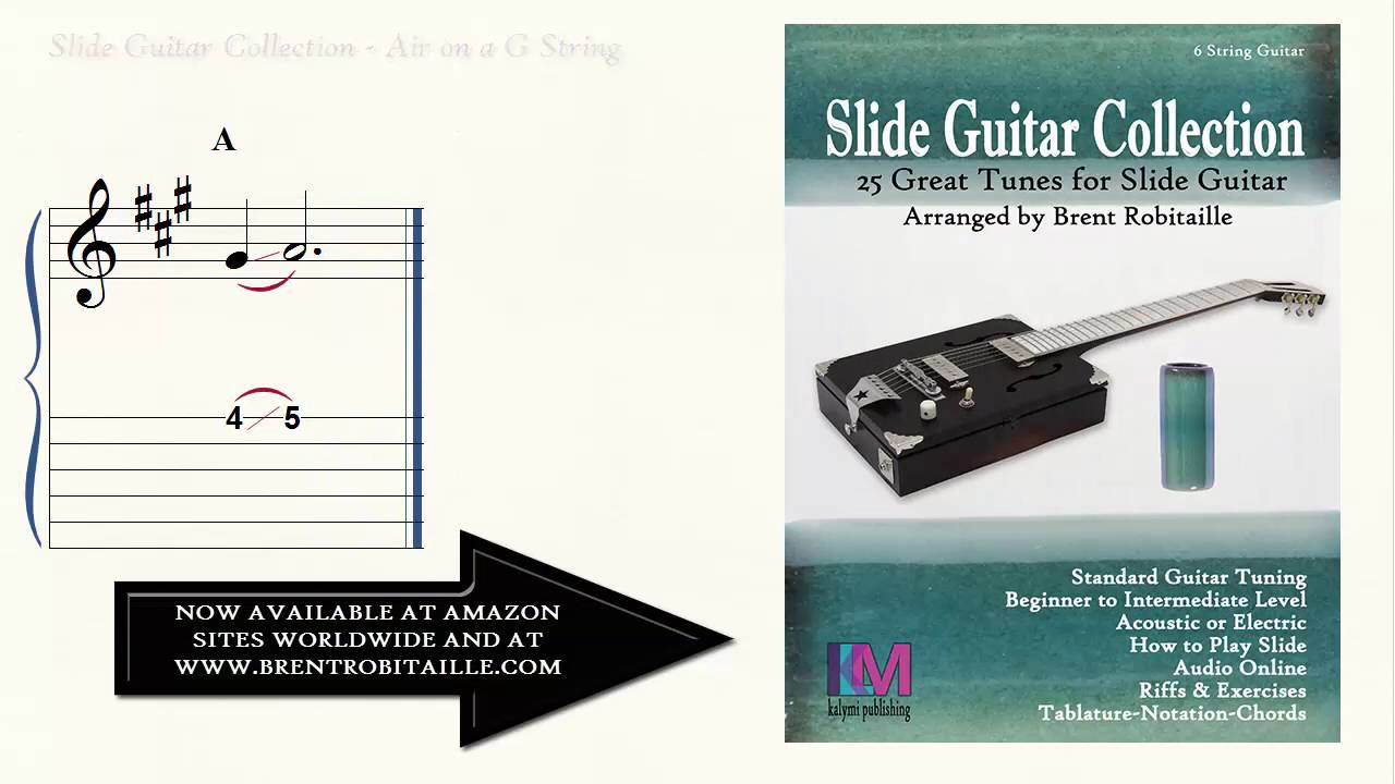 Slide Guitar -Air on a G String - 6 String Standard Tuning - Acoustic ...