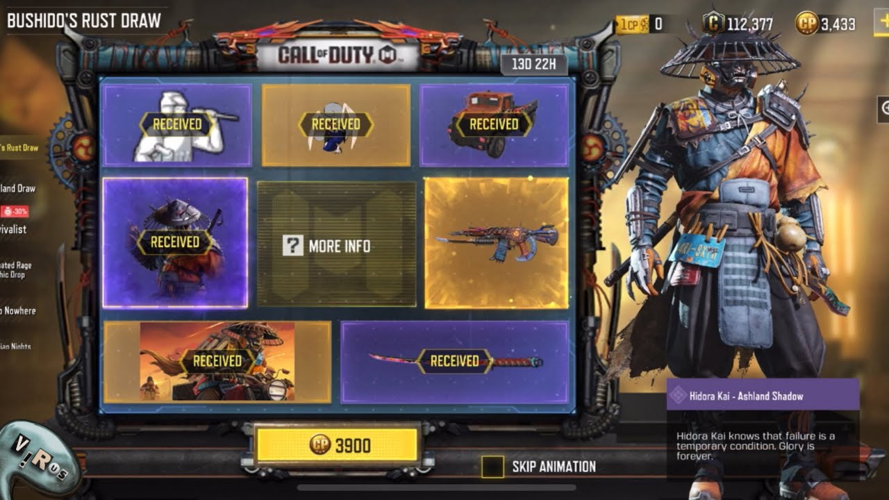 Bushido’s Rust Draw CODM | Hidora Kai - Ashland Shadow SHOWCASE - YouTube