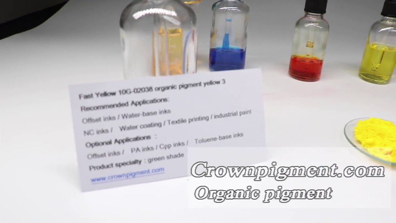 Fast Yellow 10G-02038 organic pigment yellow 3 - YouTube