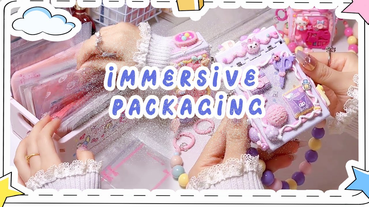 ASMR🎧 Immersive packaging📦| Cream glue storage box🎀 #asmr #immersive # ...