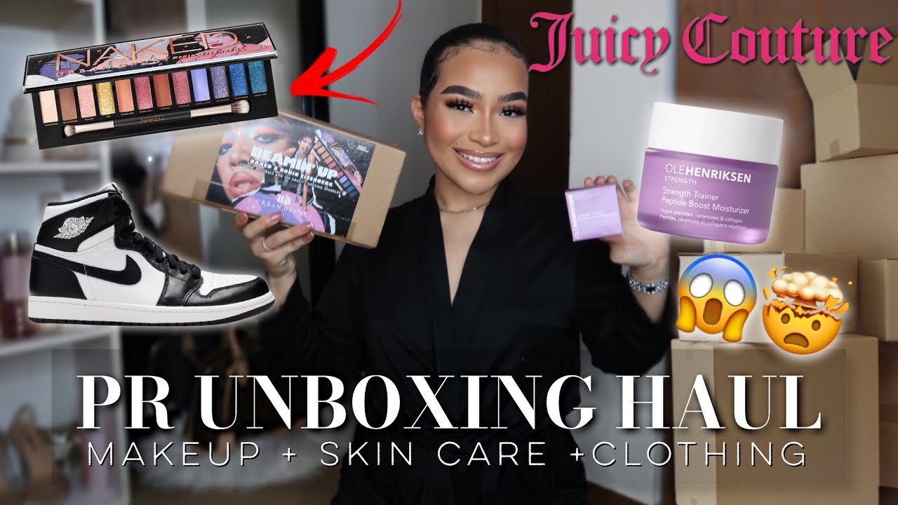 PR UNBOXING HAUL 2022! | NEW Makeup & Skin Care + Clothing + Burlington ...